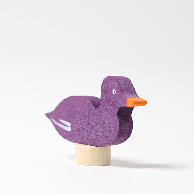 FIGURITA DE MADERA PATO MORADO – LoraLora